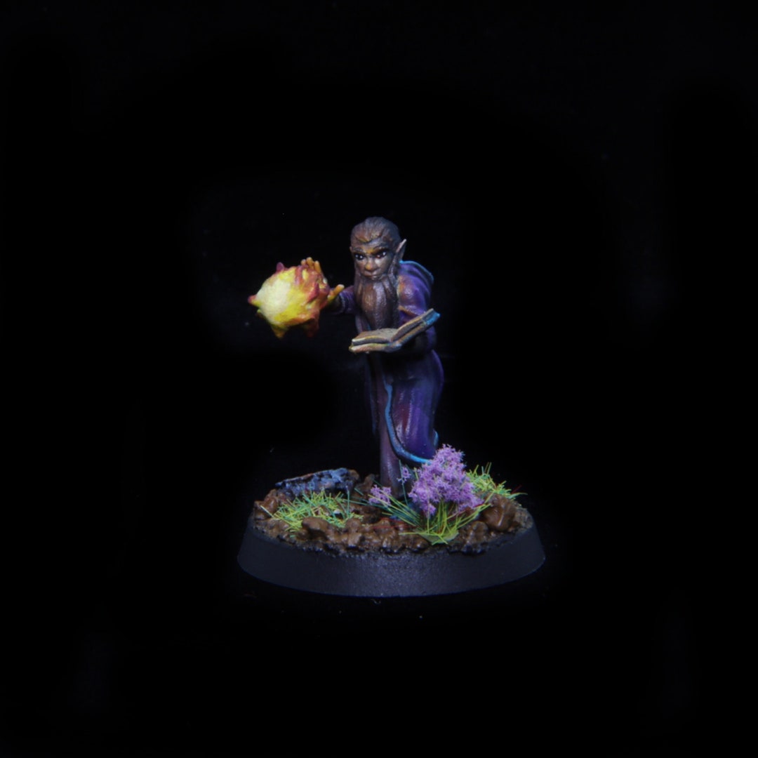 Hand-painted Gnome Wizard Miniature: One-of-a-kind D&D Figure - Etsy
