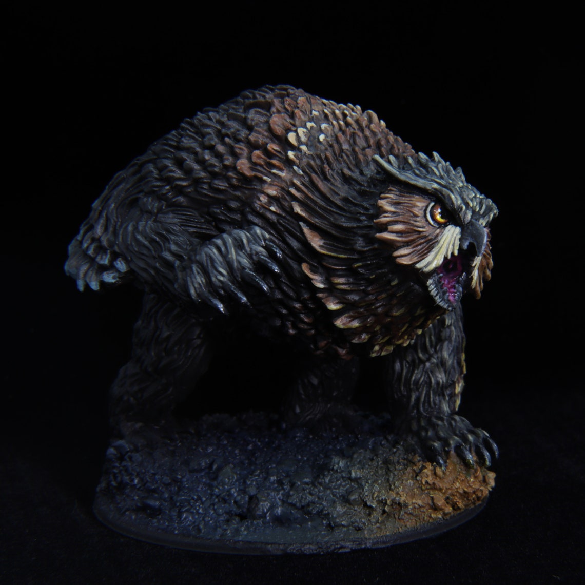 Owlbear at Campfire Hand Painted Tabletop Miniature Dungeons and Dragons D&D Dnd Pro Painted ...