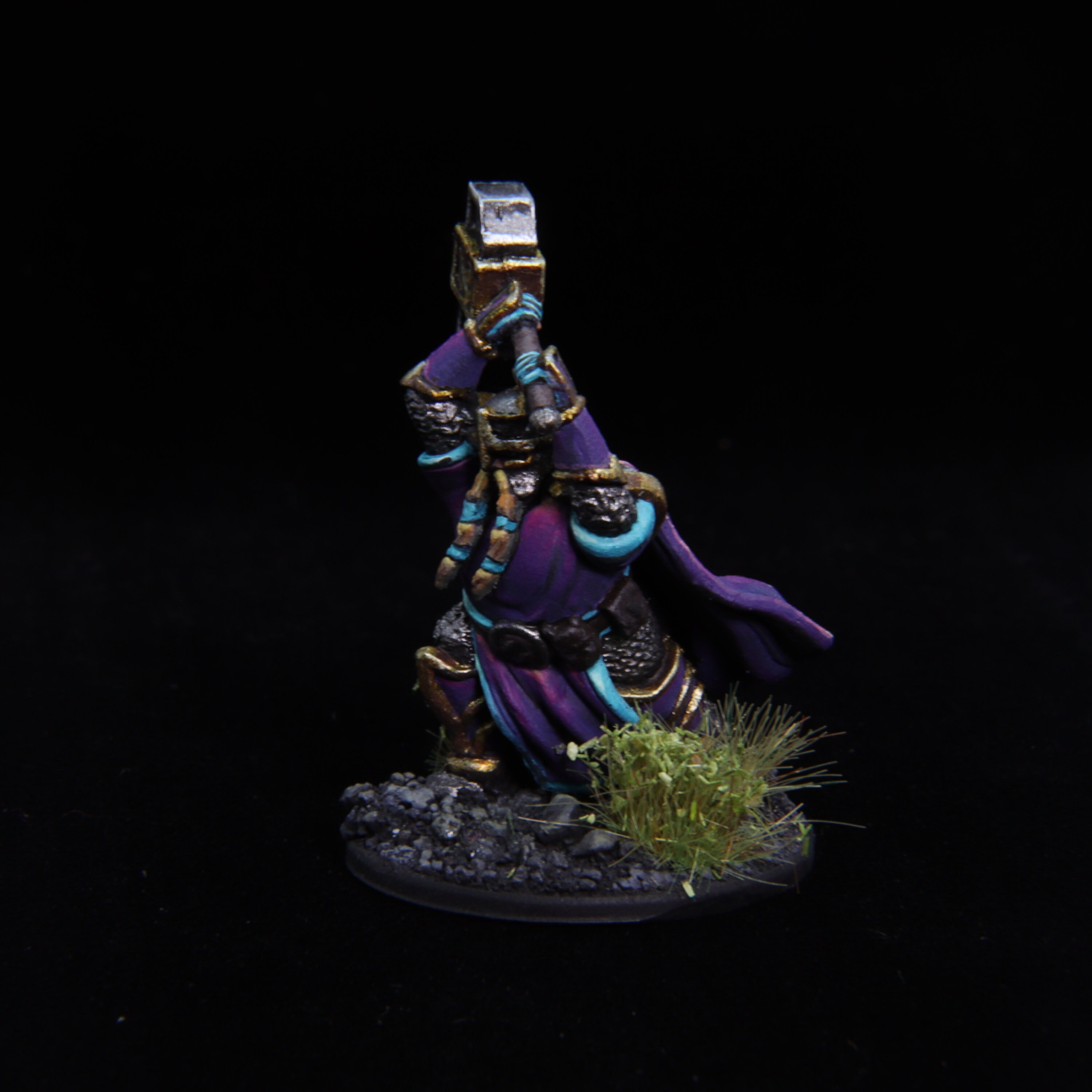 Hand Painted Dwarf Paladin Miniature: Vaporwave D&D RPG Figure - Etsy