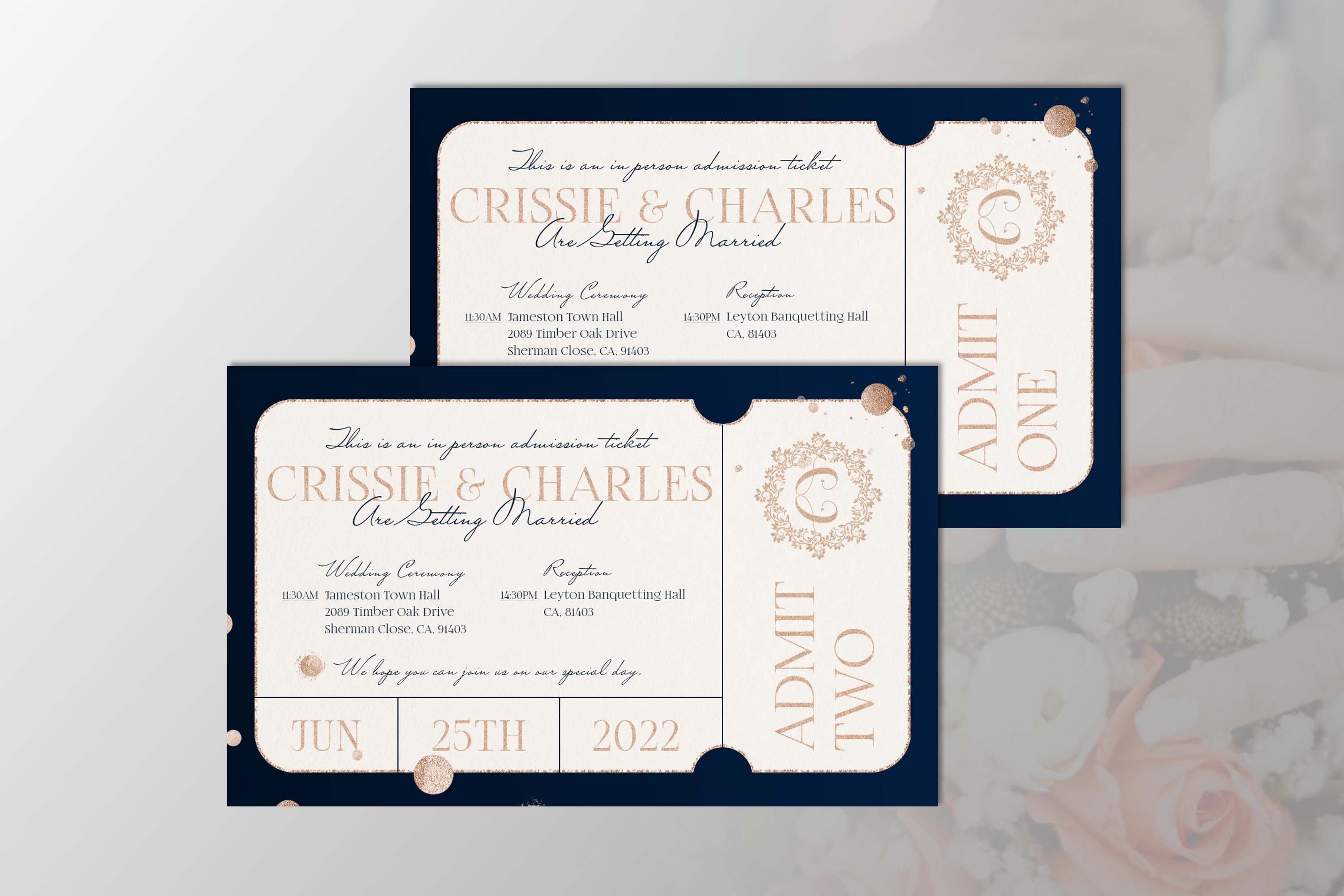 Admit One Ticket Invitation