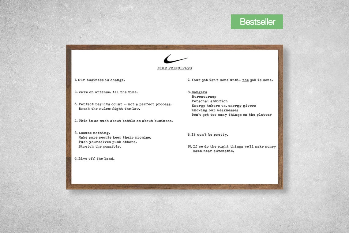 Phil Knight Nike Principles, "air" Movie, 11"x17", 16”x20”, 18"x24", 22 ...