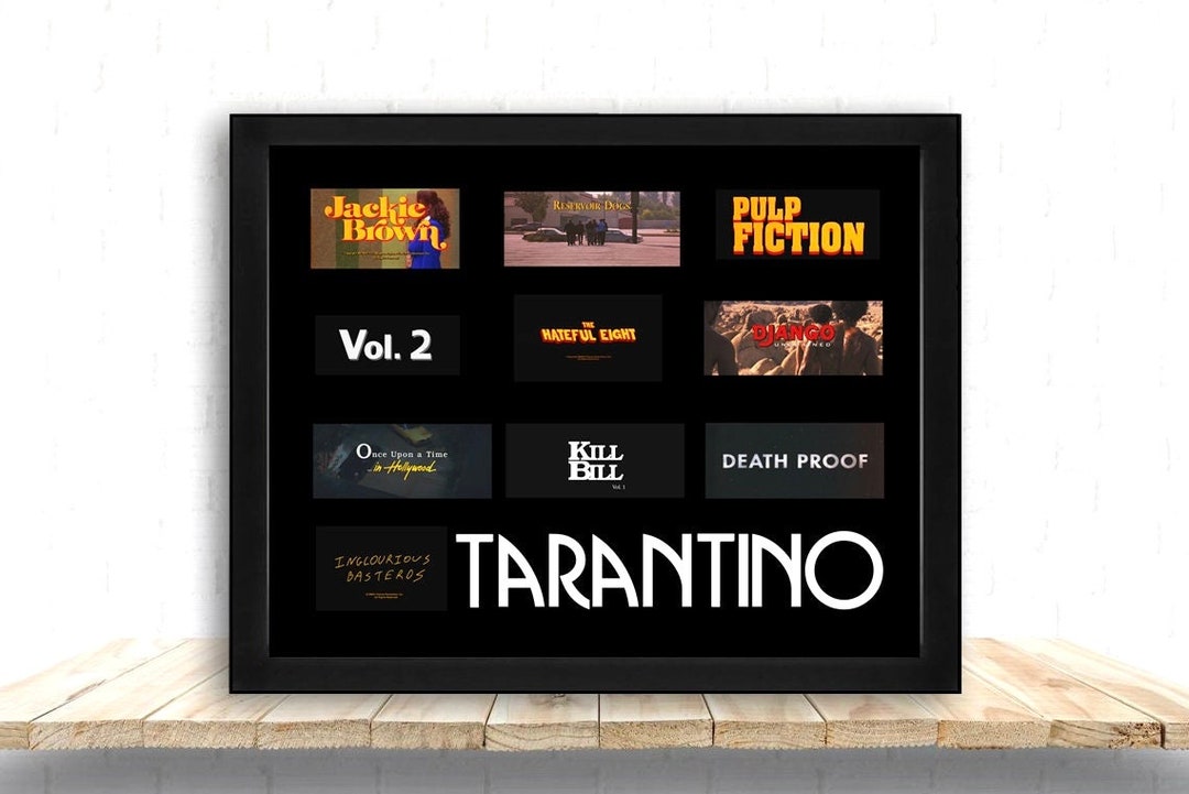 Quentin Tarantino "title Cards" in Shadow Box, 11"x14", Print + Frame ...