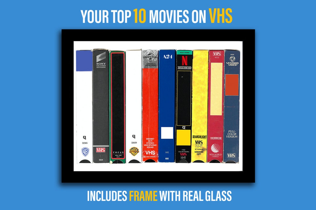 Your Top 10 Films on VHS, VHS Artwork, Personalized, 8.5x11 or 11x14 ...