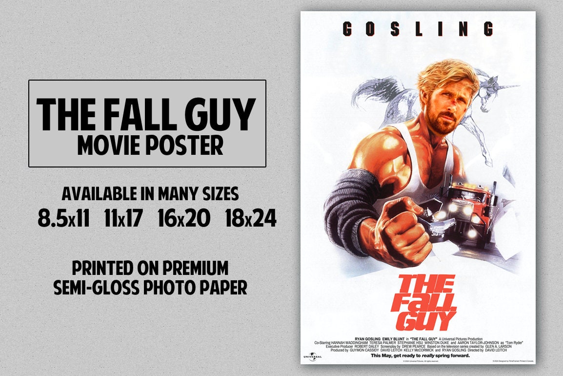 Ryan Gosling, Emily Blunt, "the Fall Guy" (2024) Alternate Movie Poster ...