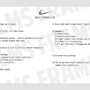 Phil Knight Nike Principles, "air" Movie, 11"x17", 16”x20”, 18"x24", 22 ...