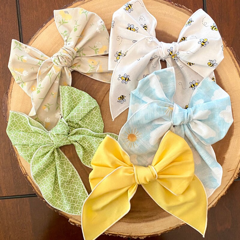 Spring Hair Bows - Etsy