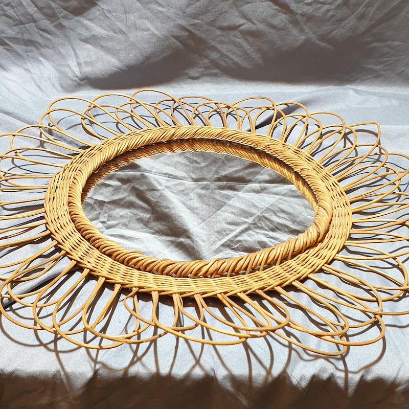 Rattan Mirror - Etsy