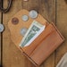 Leather Coin Pouch Style Wallet W/ Flap Opening | Handmade Full Grain ...