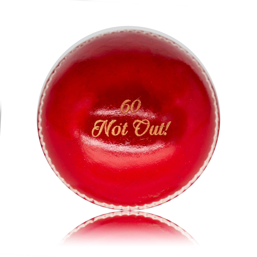 60 Not Out Cricket Ball - Engraved Cricket Gift - Etsy