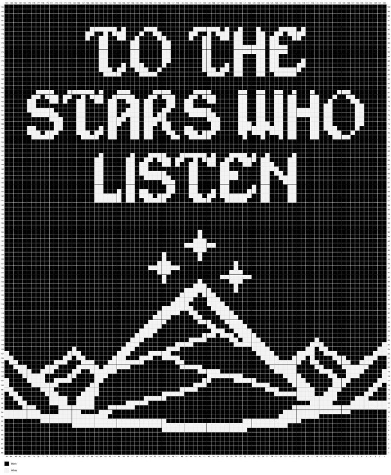 To the Stars Who Listen, ACOTAR Corner to Corner Crochet Pattern, C2C ...