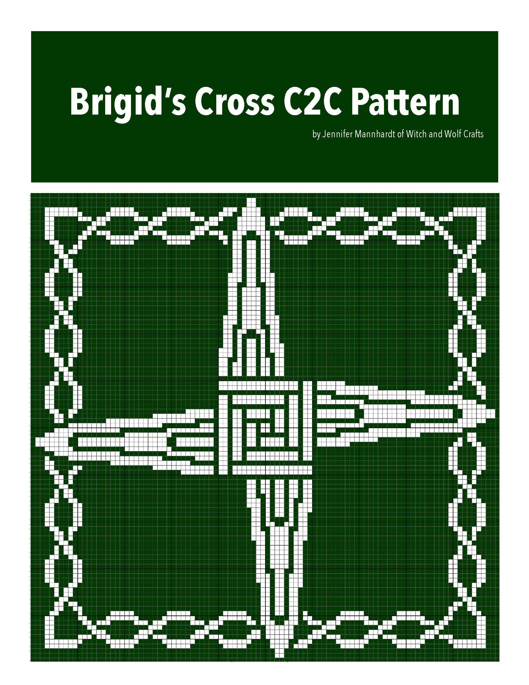 Brigid's Cross, Corner to Corner Crochet Pattern, C2C Pattern, Crochet ...