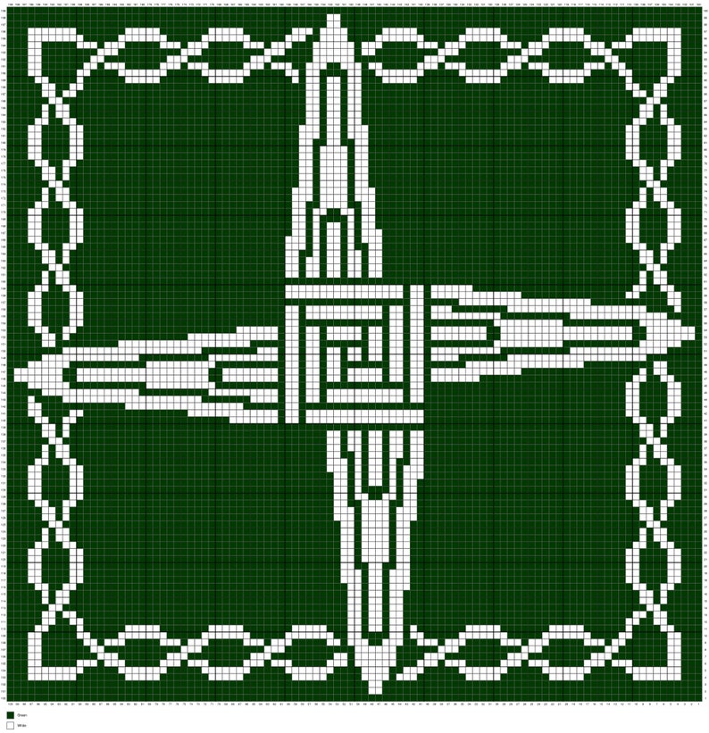 Brigid's Cross, Corner to Corner Crochet Pattern, C2C Pattern, Crochet ...