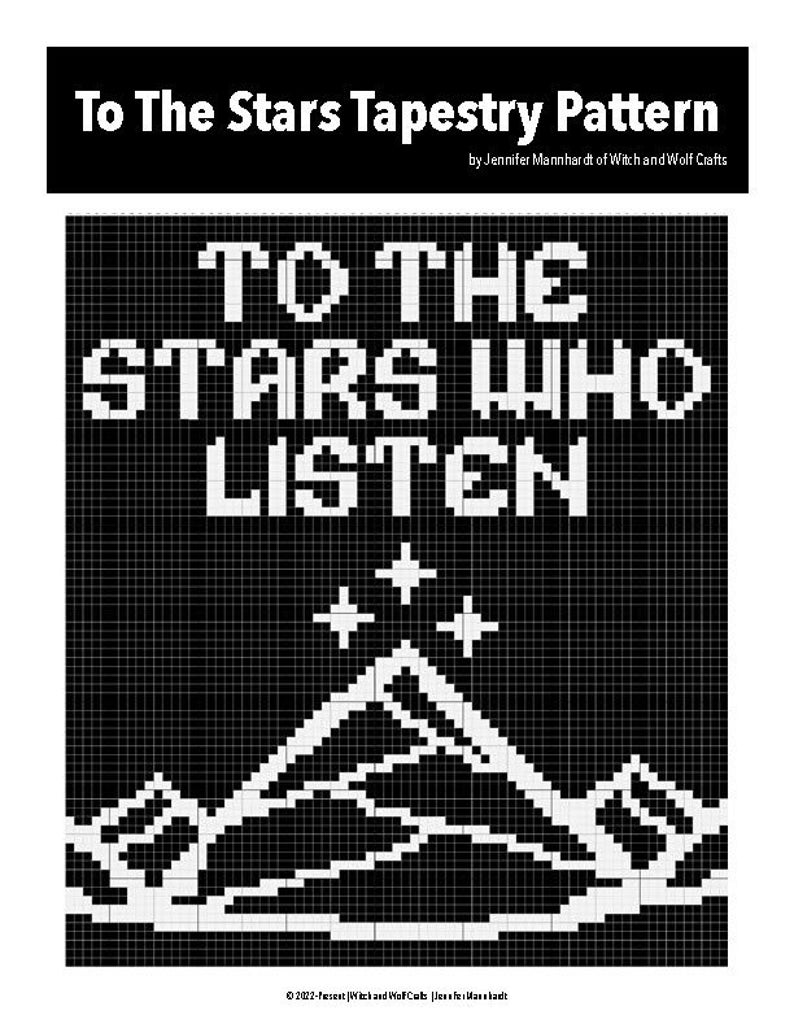 To the Stars Who Listen, ACOTAR Tapestry Crochet Pattern (PDF) - Etsy