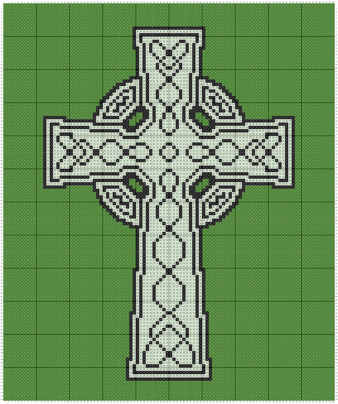 Celtic Cross - Cross-stitch Pattern - Etsy