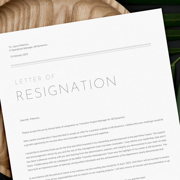 Resignation Letter - Etsy