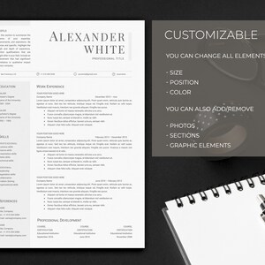 Modern Professional Resume Template | Mac Pages and Word | 1 Page ...