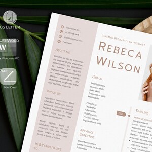 Compact One-page Resume Template | Mac Pages and Word Resume Template ...