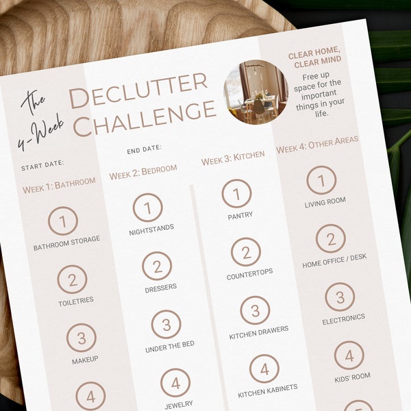 Declutter Printable - Etsy UK