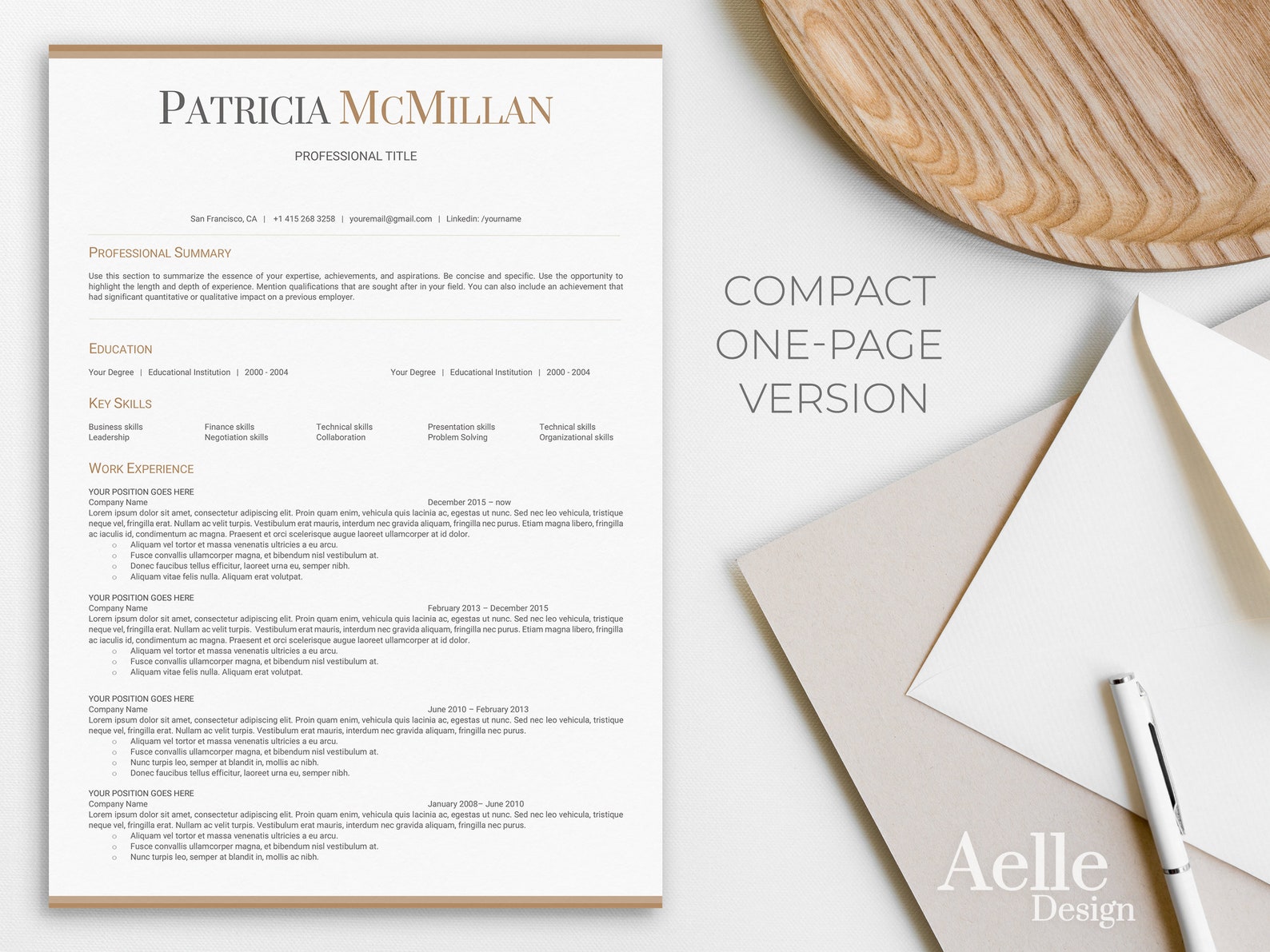 ATS Friendly Resume Template | Resume Template Google Docs, Mac Pages ...