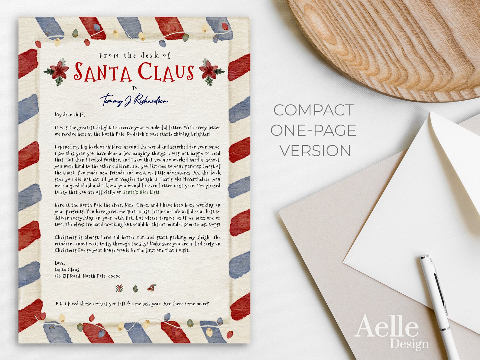 Editable Letter From Santa | Santa Letter Template | Personalized ...