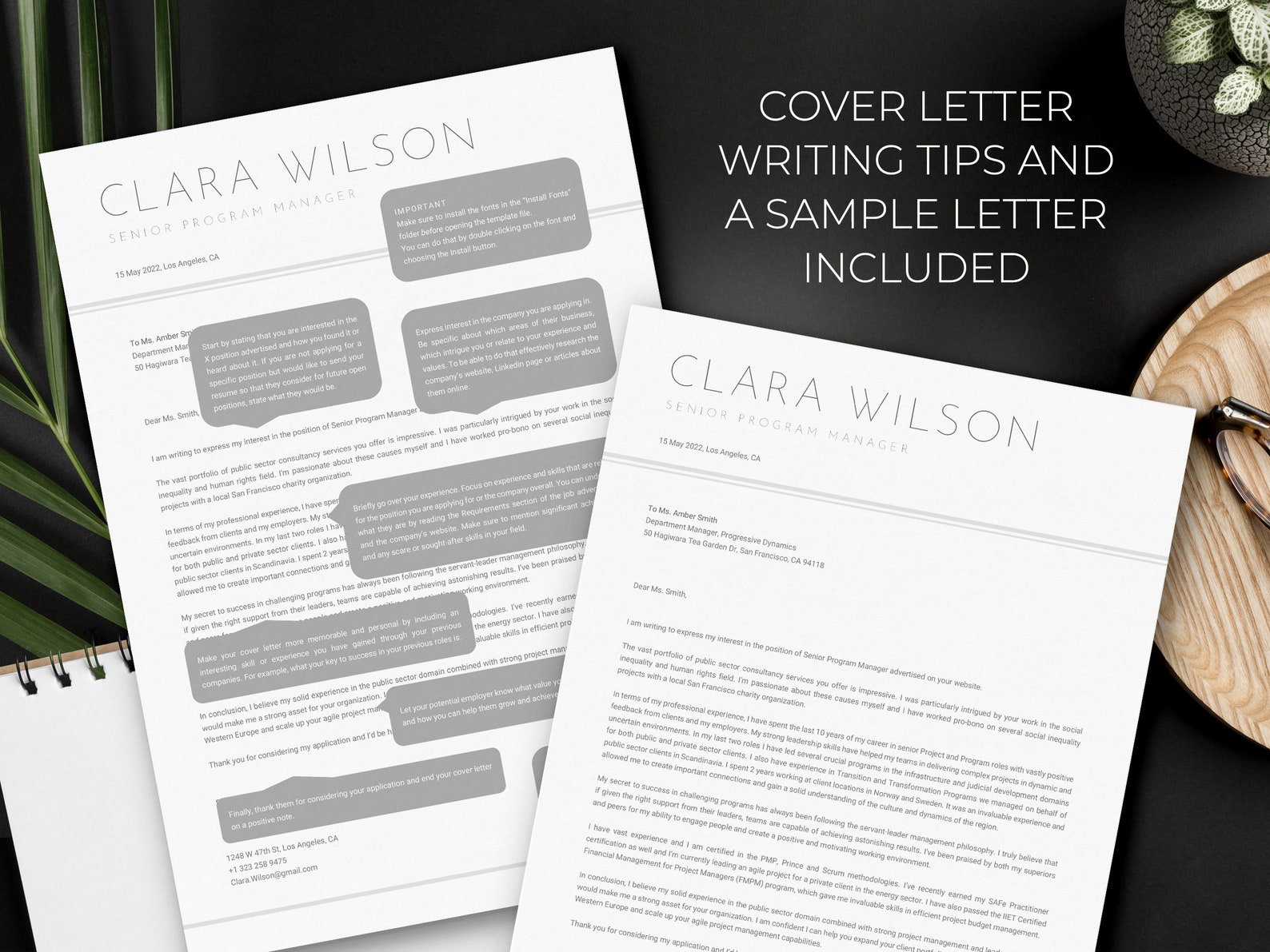 Cover Letter Template Google Docs, Microsoft Word, Mac Pages Including ...