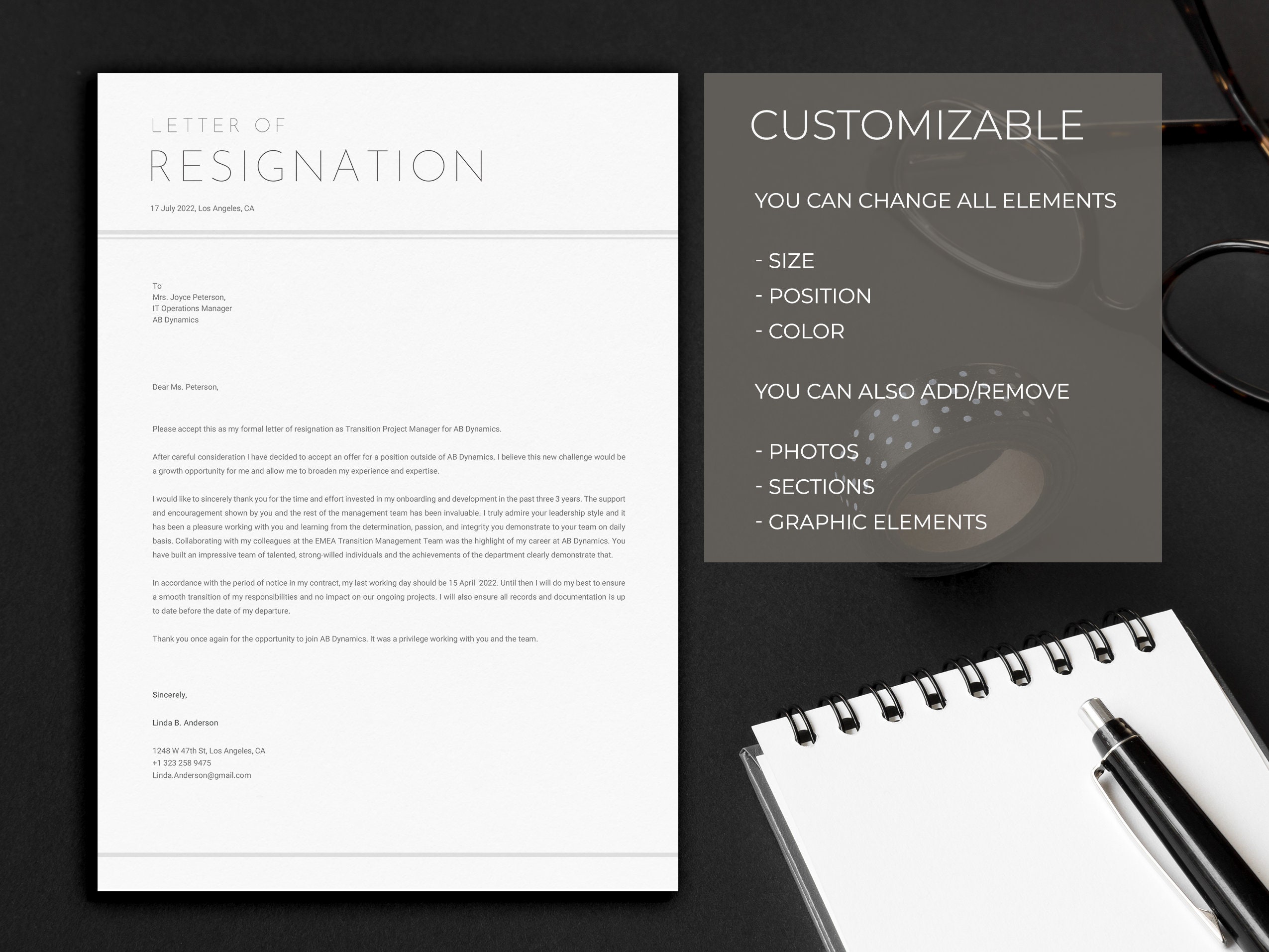 Resignation Letter Template Including a Sample Letter & Writing Tips ...