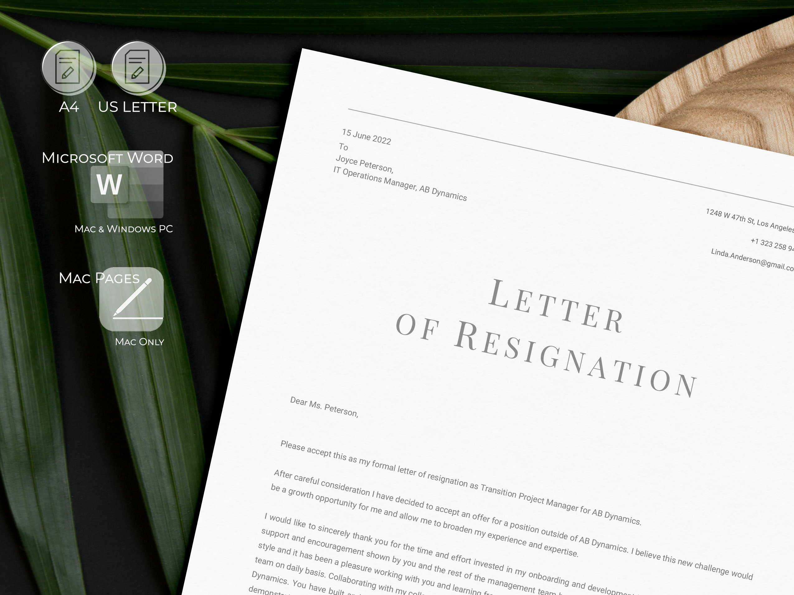 Resignation Letter Template + Sample Letter & Writing Tips ...
