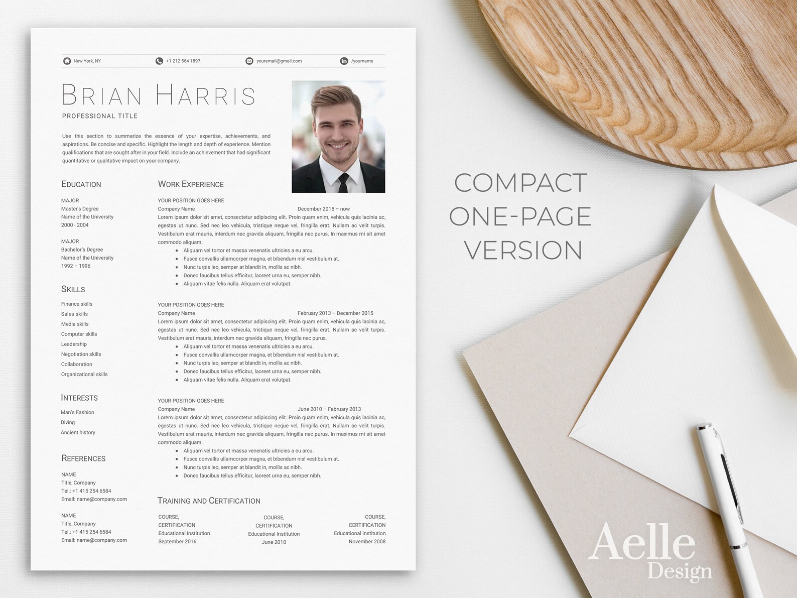 CEO Resume Template Word and Mac Pages | Including Cover Letter ...