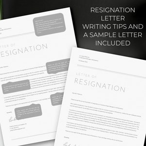 Professional Resignation Letter Template + Sample Letter & Writing Tips ...
