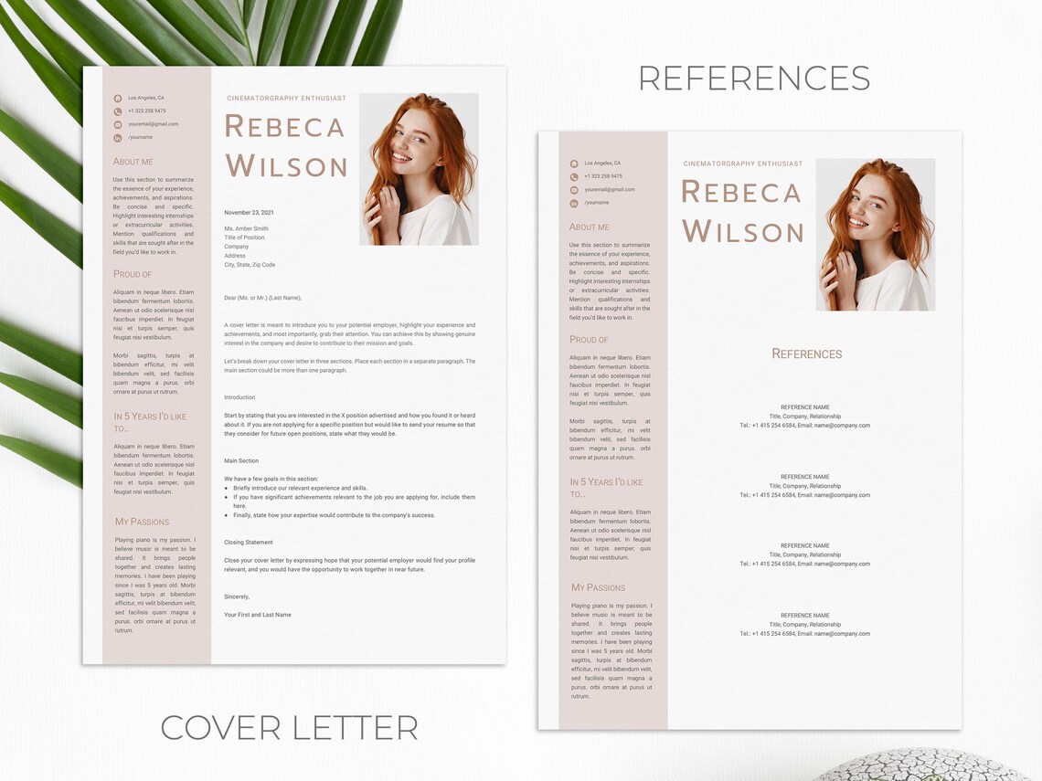 Compact One-page Resume Template | Mac Pages and Word Resume Template ...
