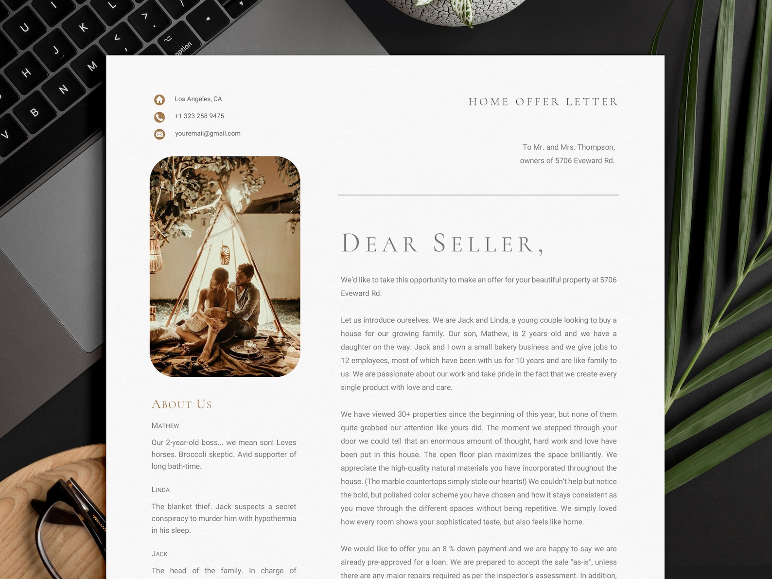 Home Offer Letter Template + Sample Letter & Writing Tips | Letter to ...