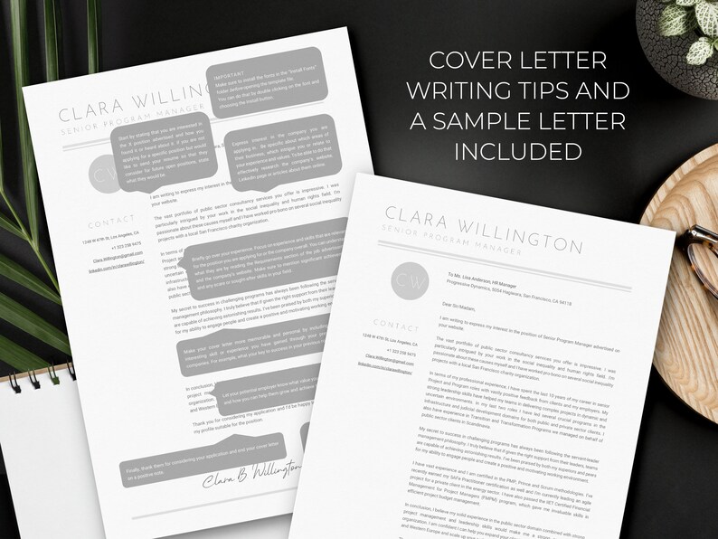 Cover Letter Template Sample Letter & Writing Tips - Etsy
