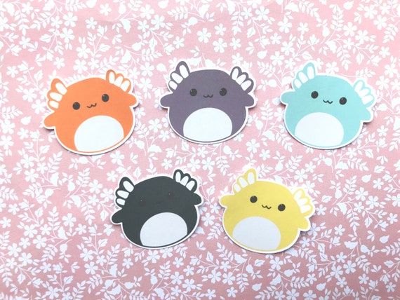 Squishmallow Stickers Axolotl Colorful Kawaii Cute Decor | Etsy Australia