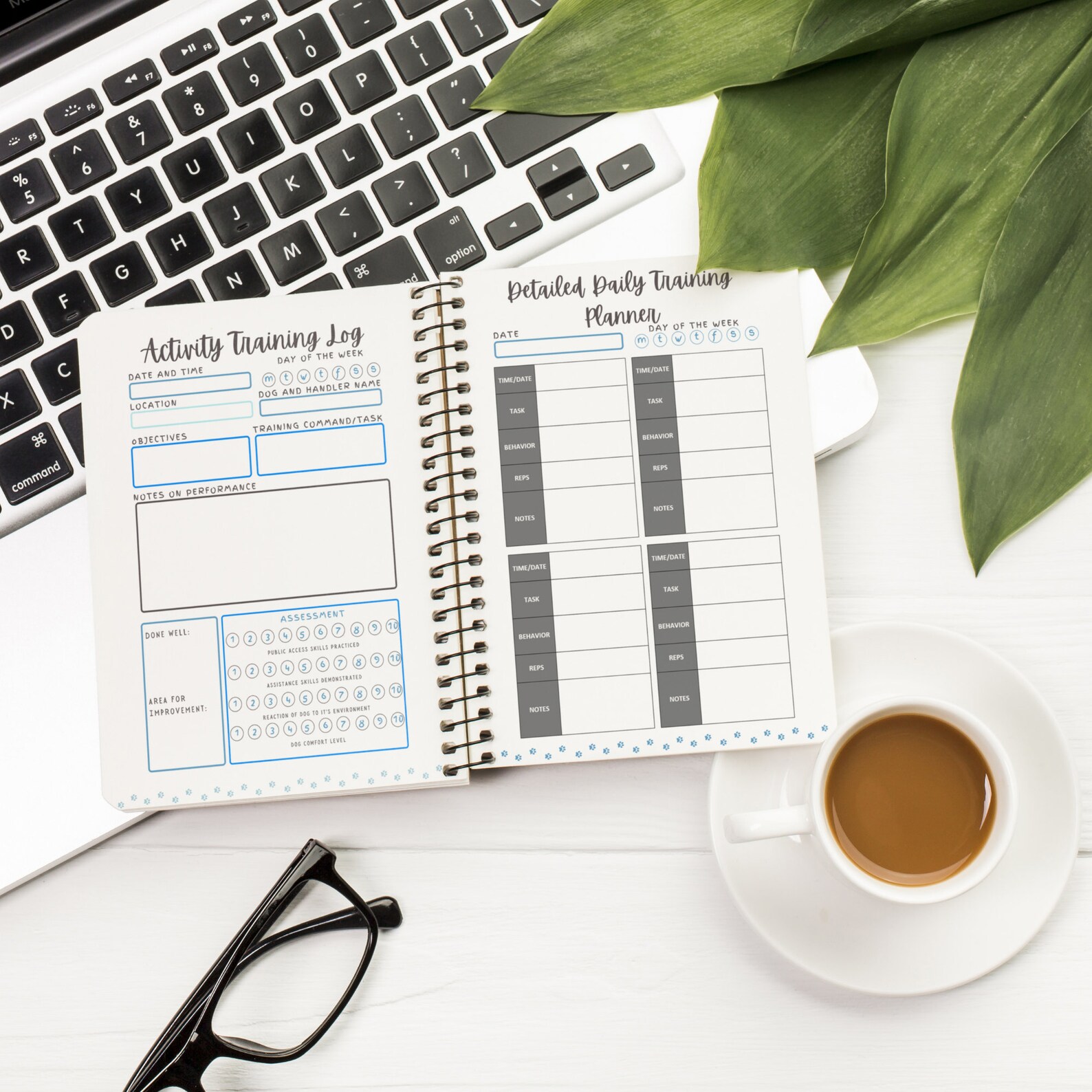 SERVICE DOG TRAINING Log Printable Service Dog Handler - Etsy