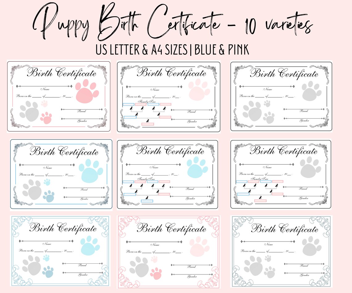 EDITABLE MEGA PUPPY Pack Bundle Puppy Pack Forms Us Letter - Etsy