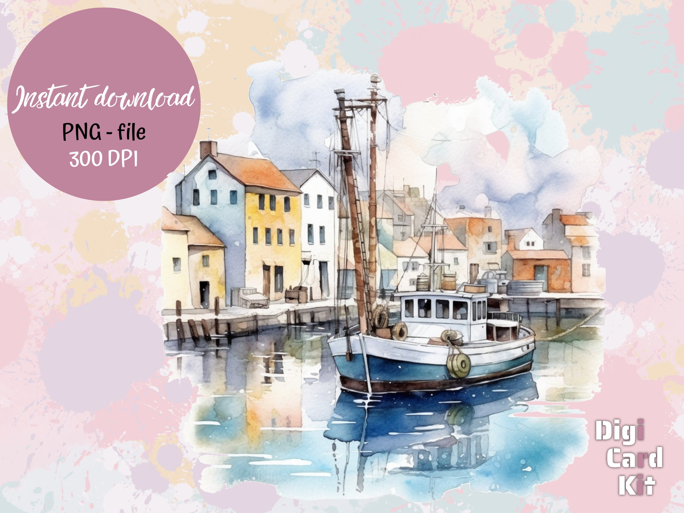 Boat Sublimation PNG | Printable Illustration | Instant Download ...