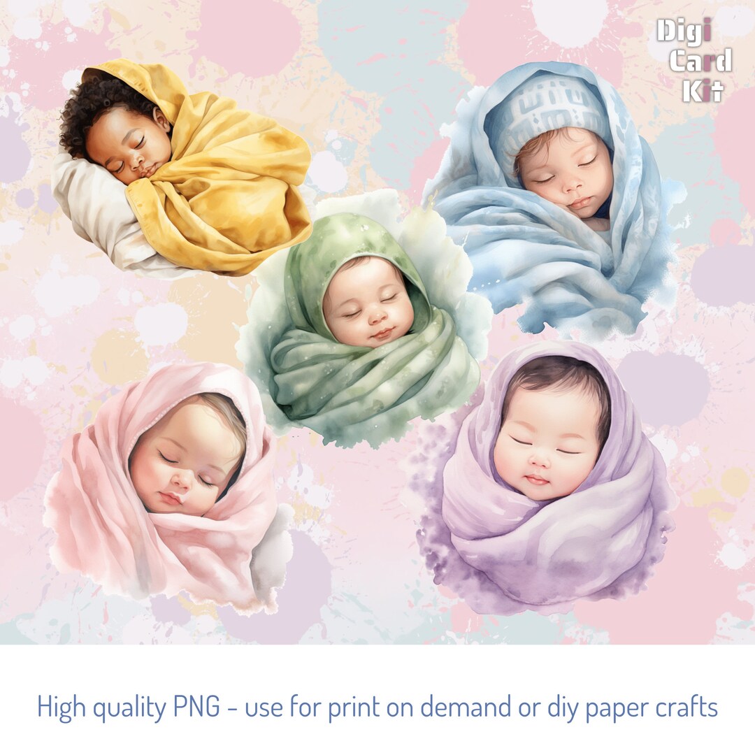 Cute Baby Pngs Printable Illustration Instant Download Transparent 300 ...