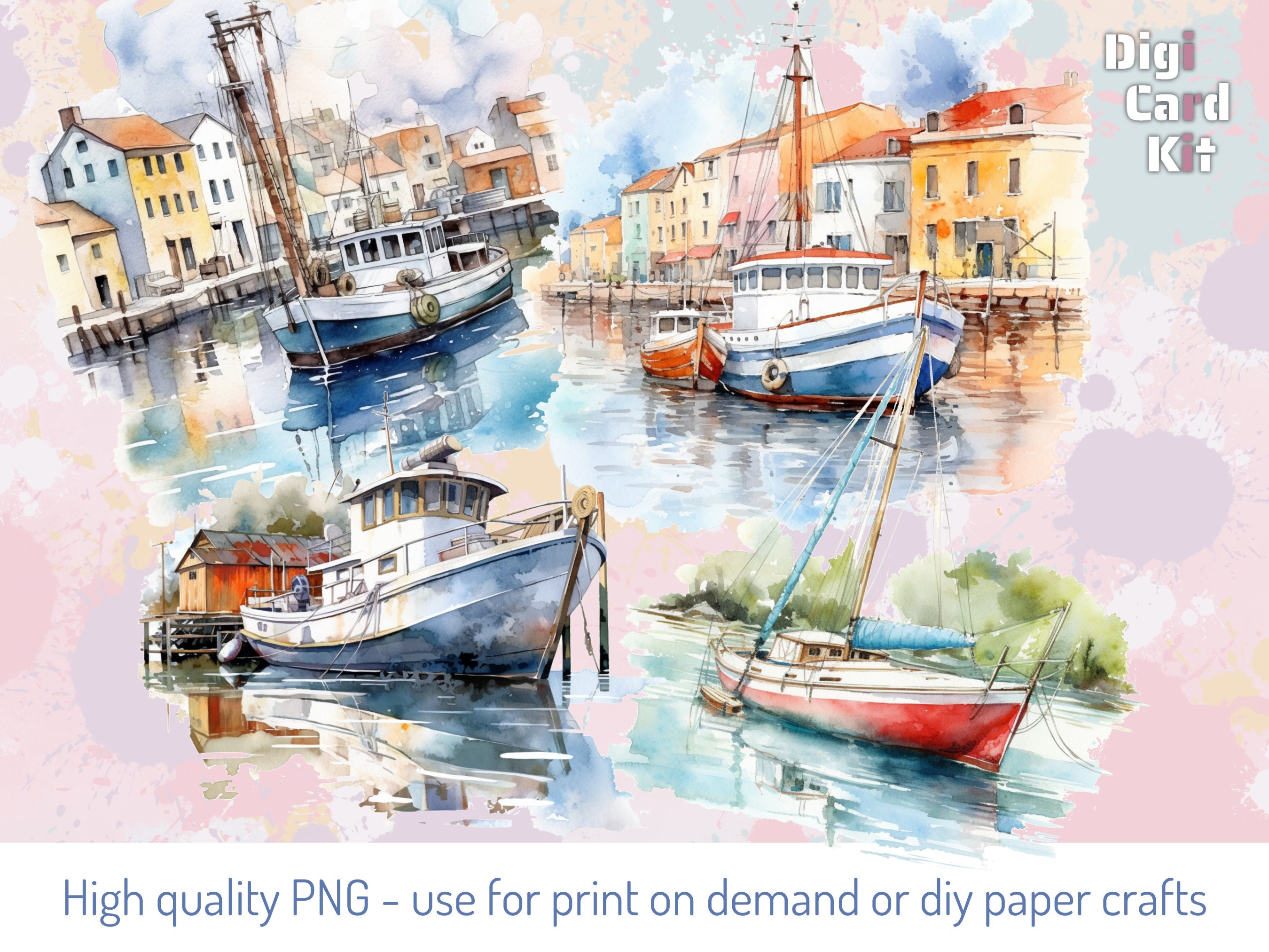 Boat Sublimation PNG | Printable Illustration | Instant Download ...