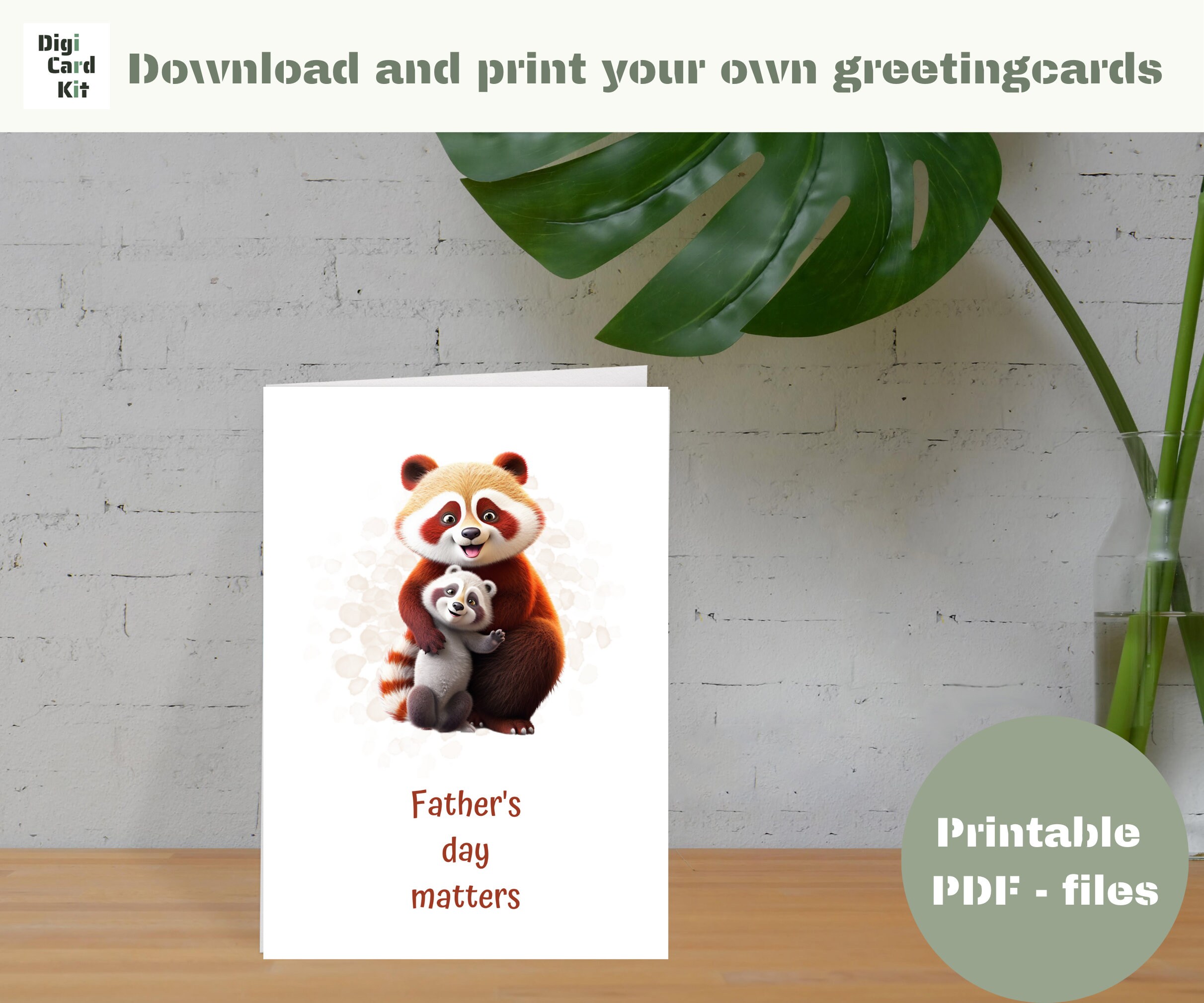 Father's Day Digital Postcard Printable Dad Appreciation Cards Instant ...
