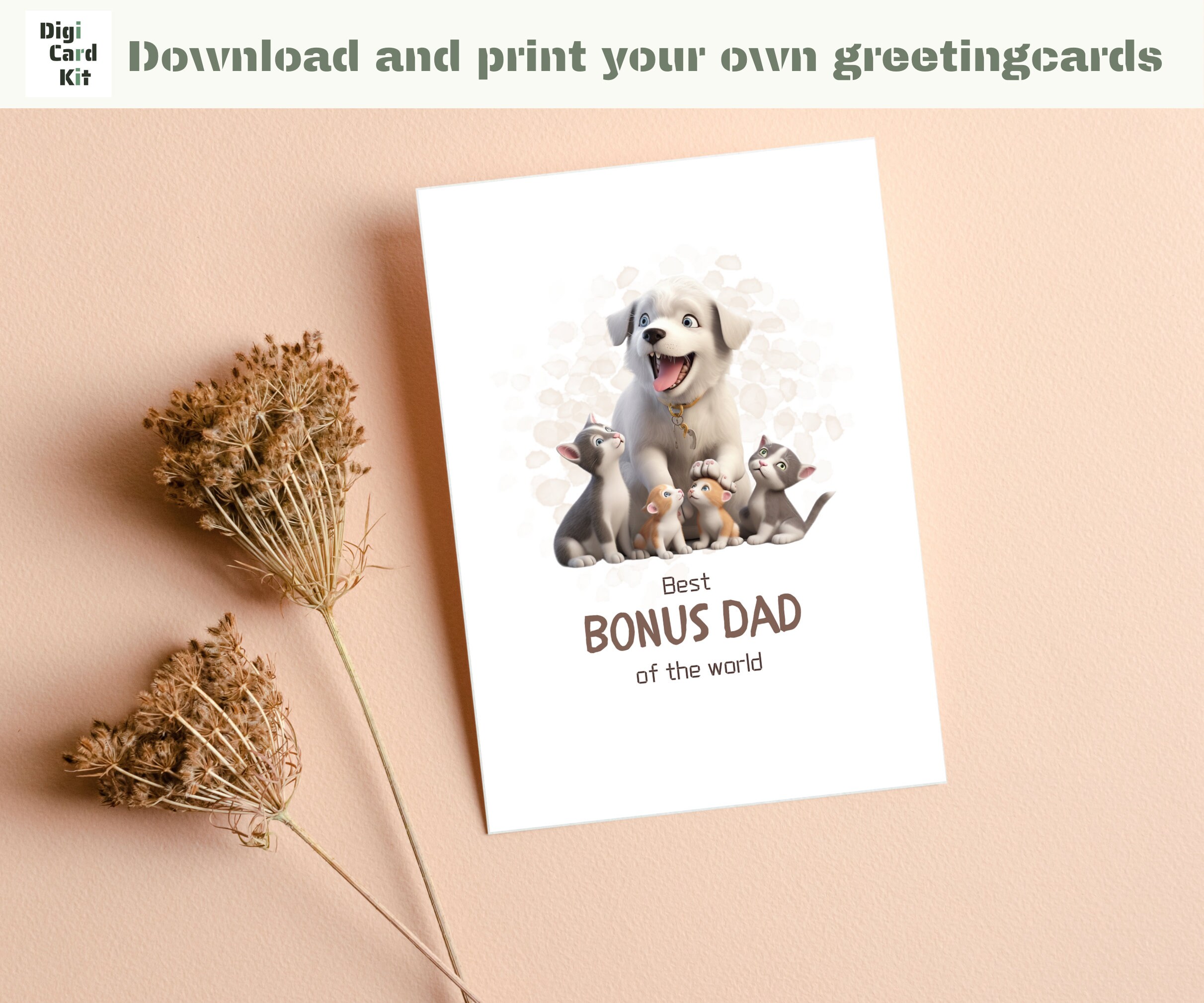 Father's Day Digital Postcard Printable Dad Appreciation Cards Instant ...