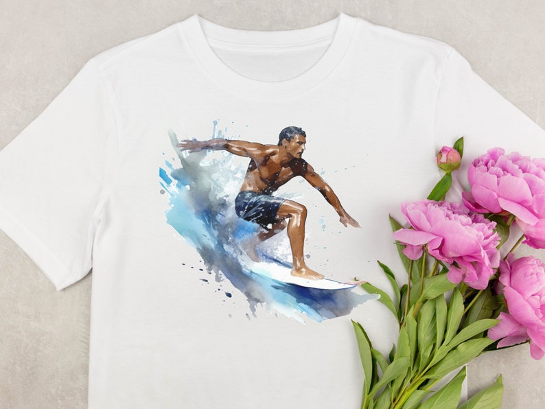Surfer Sublimation PNG Printable Illustration Instant - Etsy