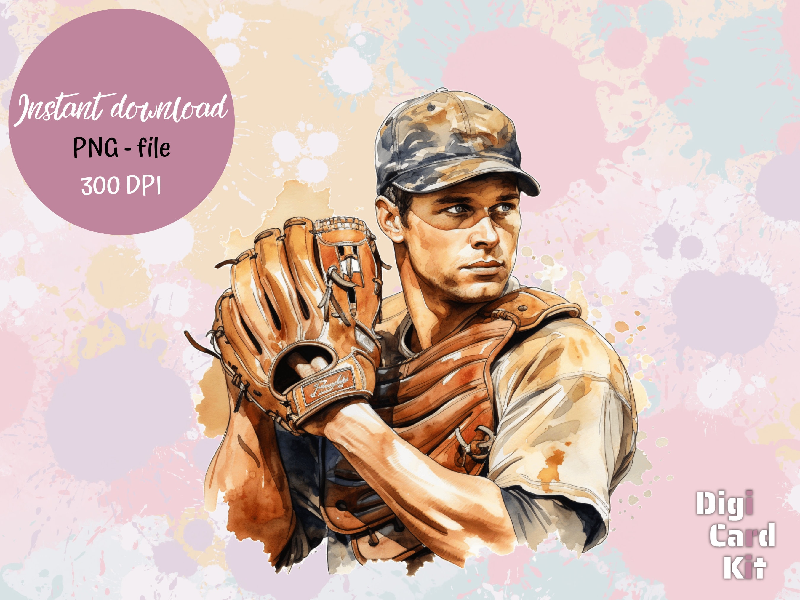 Baseball Sublimation PNG Printable Illustration Instant - Etsy