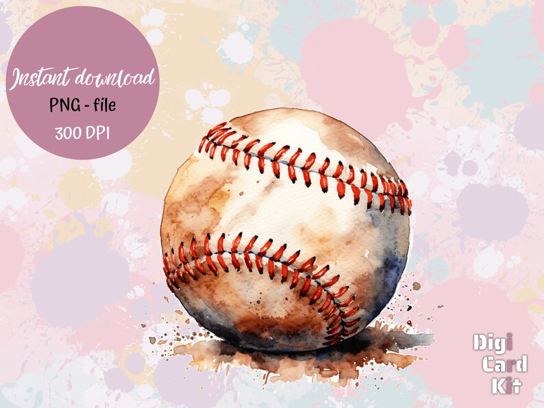 Baseball | Sublimation PNG | Printable Illustration | Instant Download ...
