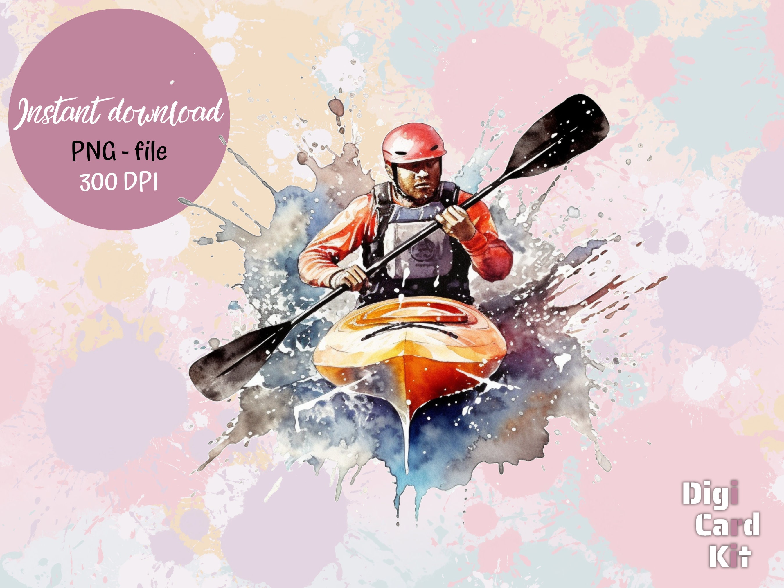 Kayak Sublimation PNG | Printable Illustration | Instant Download ...