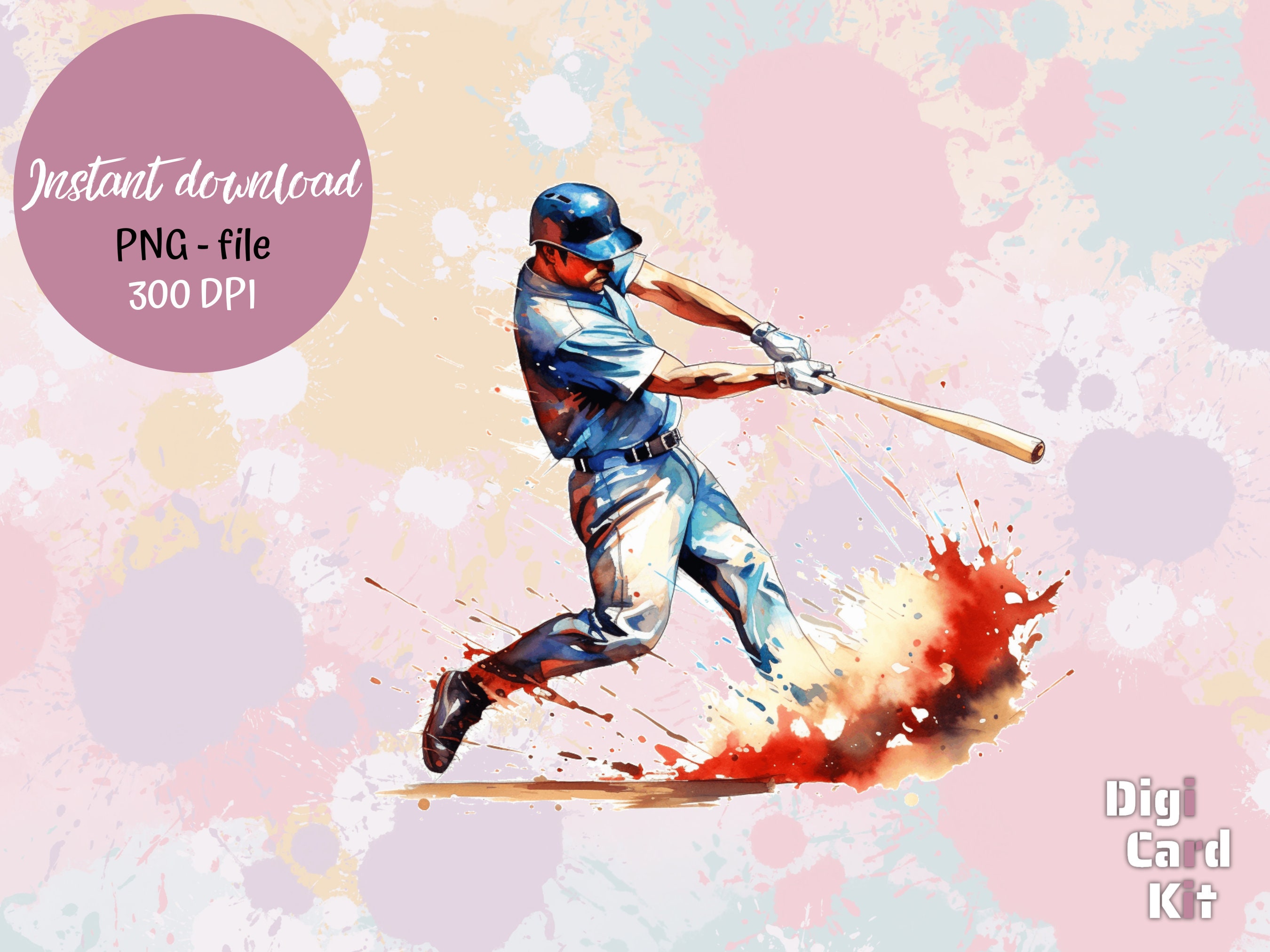 Baseball | Sublimation PNG | Printable Illustration | Instant Download ...