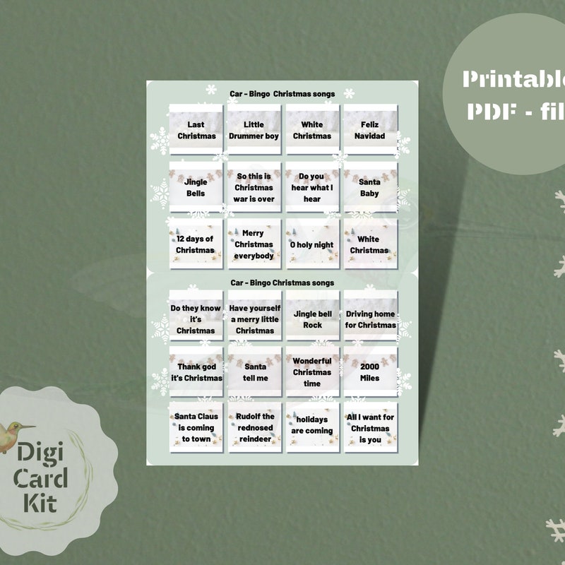 Christmas Bingo - Etsy