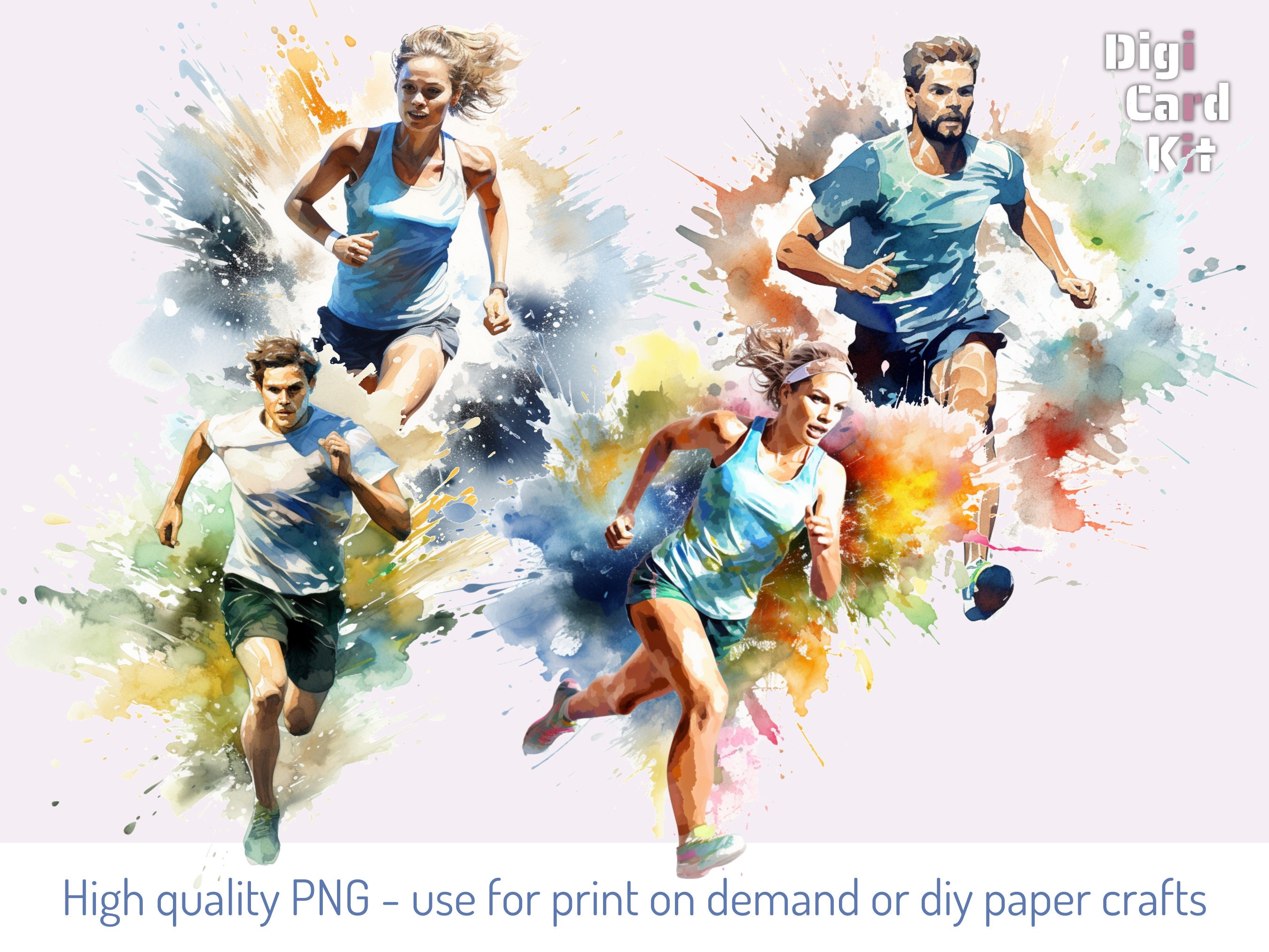 Runner Sublimation PNG | Printable Illustration | Instant Download ...