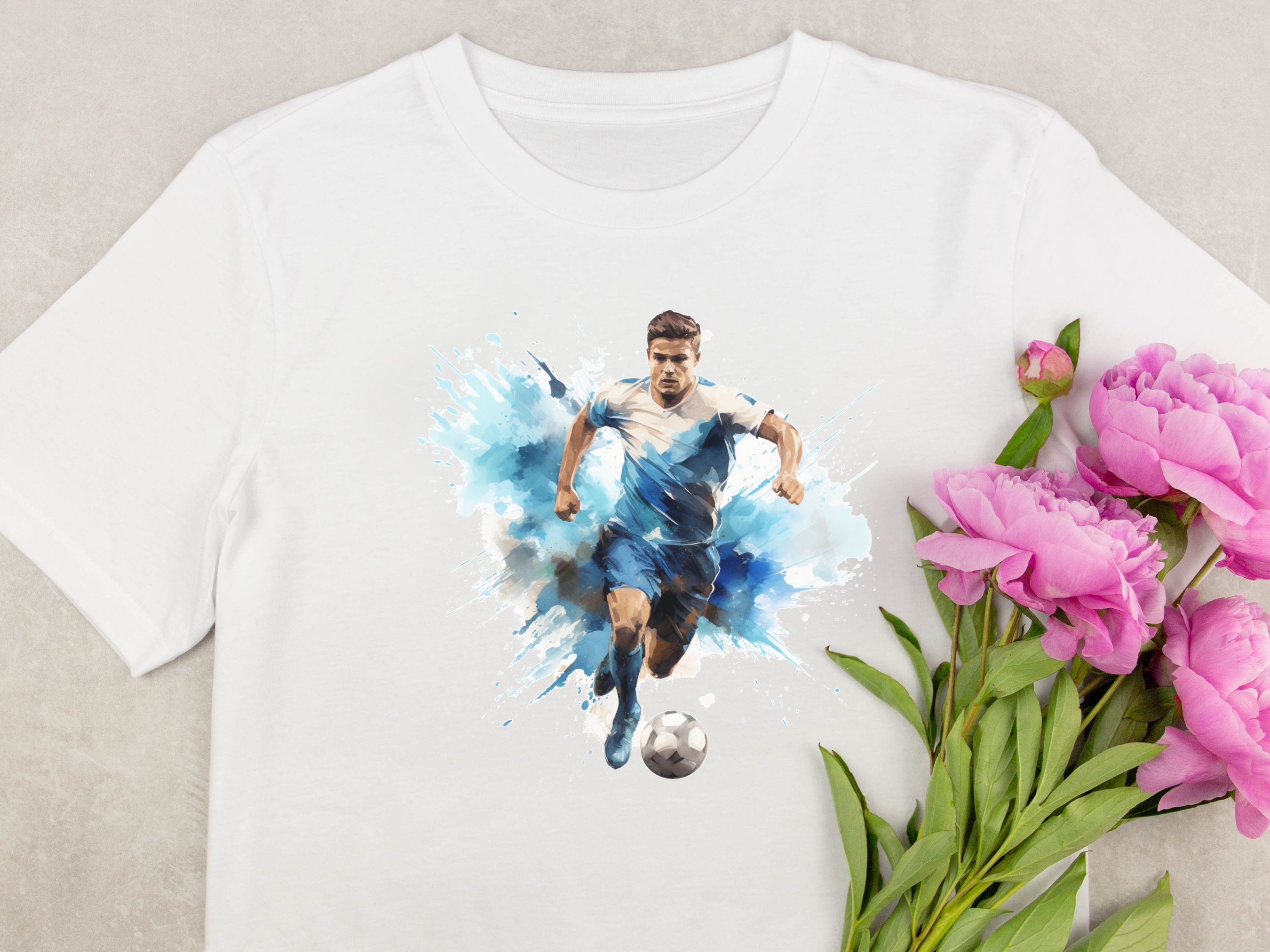 Soccer Player Sublimation PNG | Printable Illustration | Instant ...