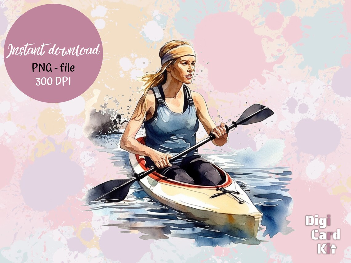 Kayak Sublimation PNG | Printable Illustration | Instant Download ...