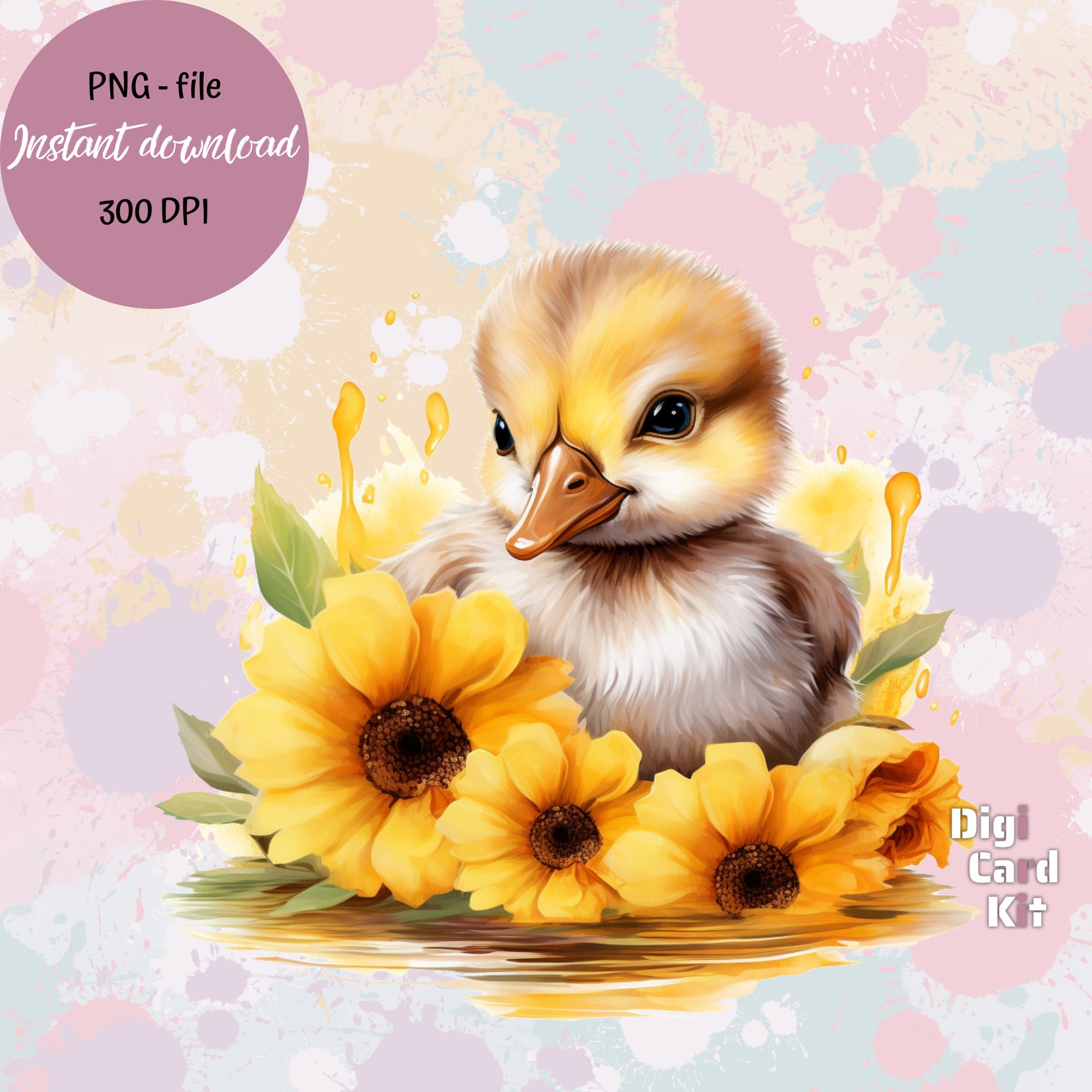 Sunflower Cuties: 300 DPI Instant Download Digital Designs Digital ...